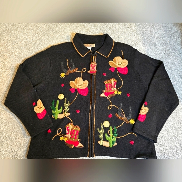 Jitterbug Ranch | Sweaters | Vintage Jitterbug Ranch Western Country ...